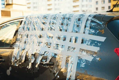 broken car window fix